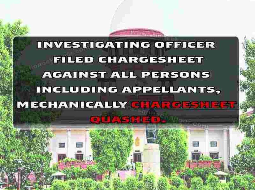 Judgment - Section 498A - Chargesheet Quashed