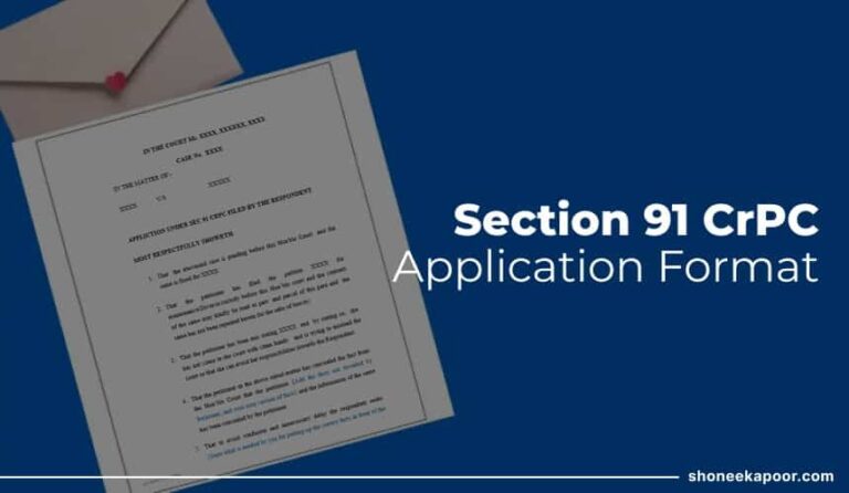 Section 91 CrPC Application Format
